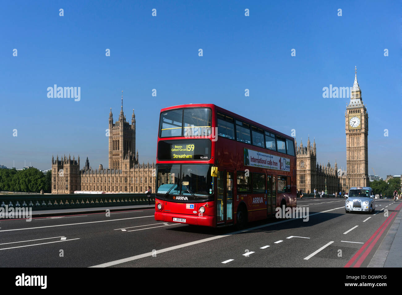 Double Decker Bus, Big Ben, Westminster Palace, Houses of Parliament ...