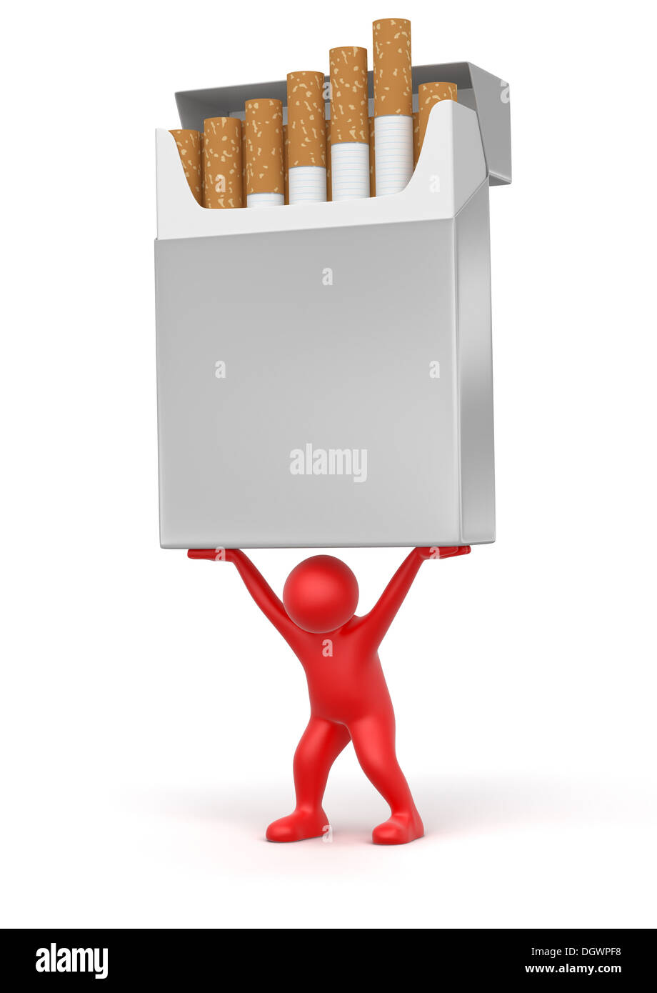 Man and Cigarette Pack (clipping path included Stock Photo - Alamy