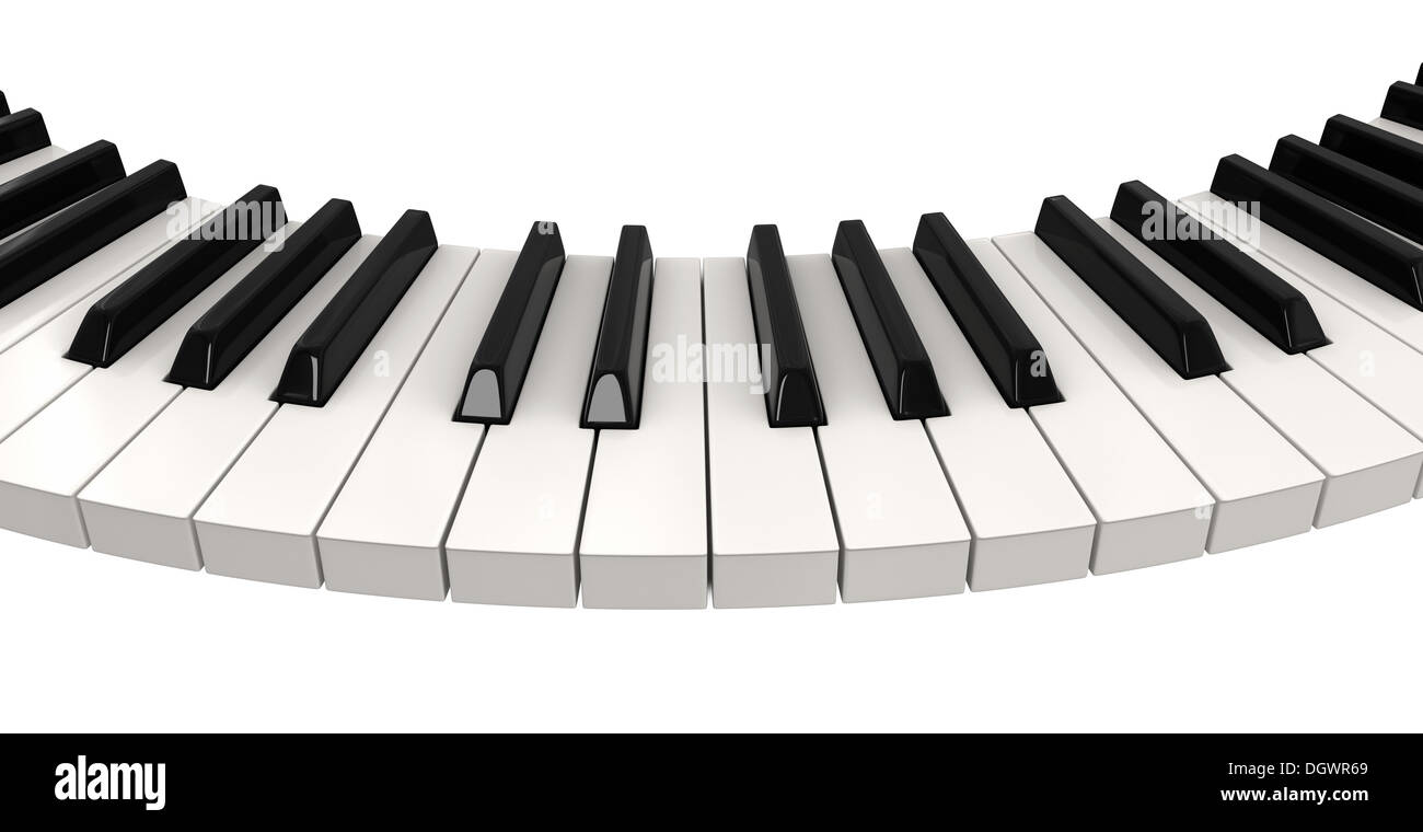 Piano keys (clipping path included Stock Photo - Alamy