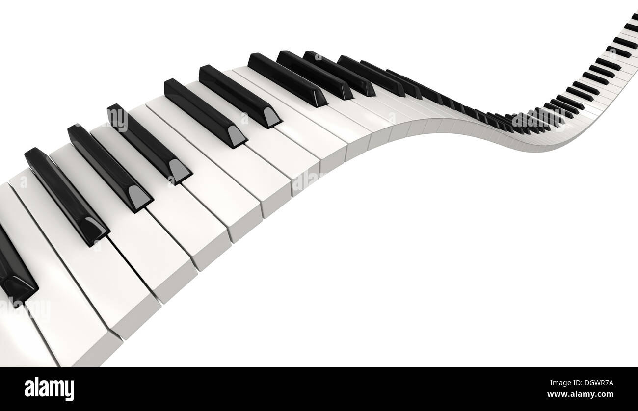 Piano keys (clipping path included Stock Photo - Alamy