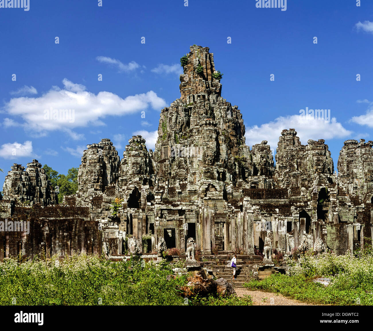 Bayon temple, southern entrance, face towers, gallery, temple complex ...