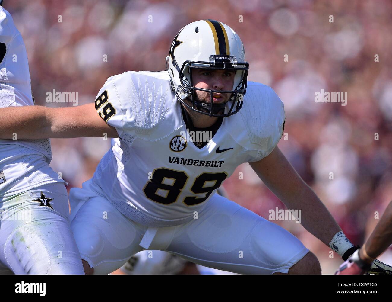 College Station, TX, USA. 26th Oct, 2013. Vanderbilt tight end Dillon ...
