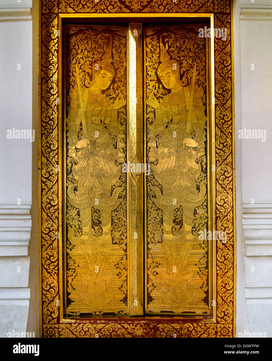 Temple door with golden figure hi-res stock photography and images - Alamy