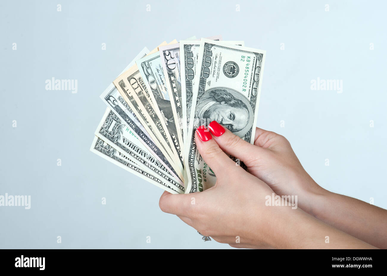 Fanned out dollar bills hi-res stock photography and images - Alamy