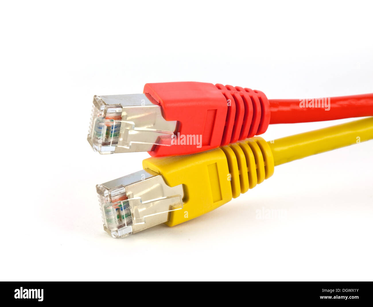 Ethernet cable on white background Stock Photo - Alamy
