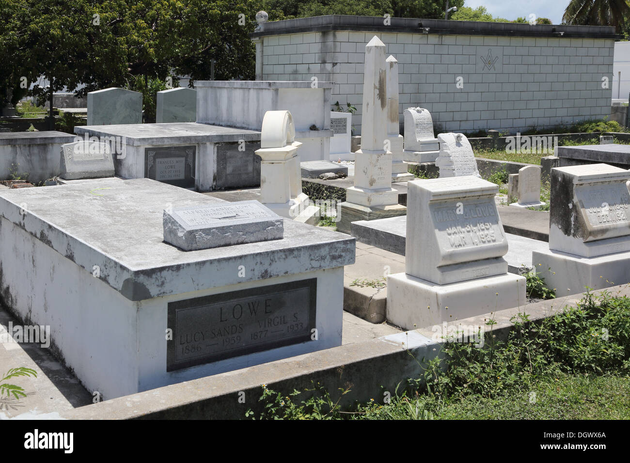 key west historic cemetery at the end of the florida keys Stock Photo ...