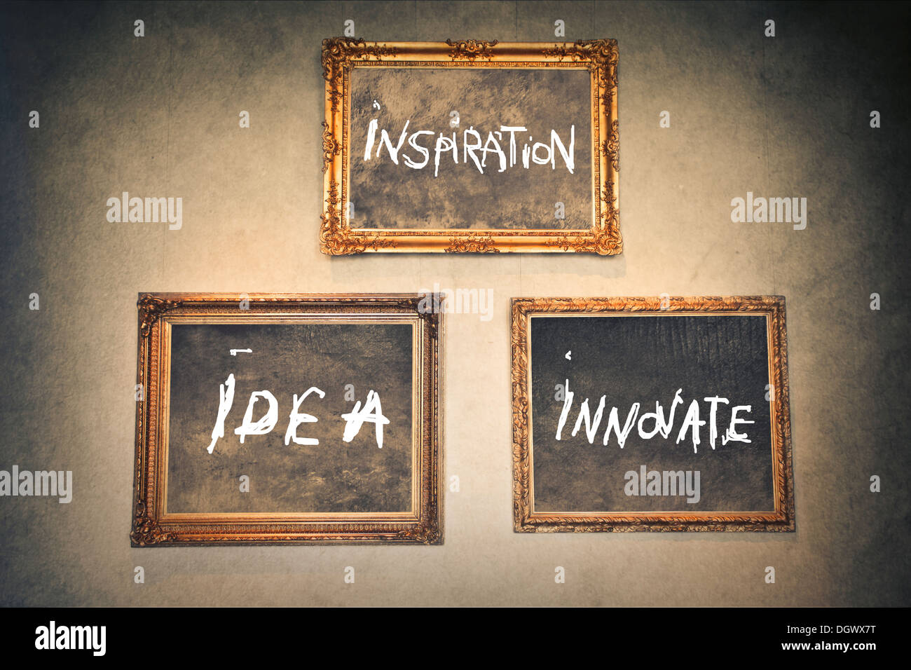 Three frame three words inspiration hi-res stock photography and images ...