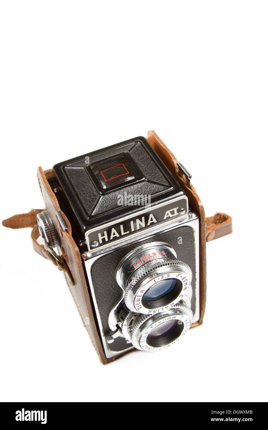Halina AI Twin Lens Reflex Camera Stock Photo - Alamy