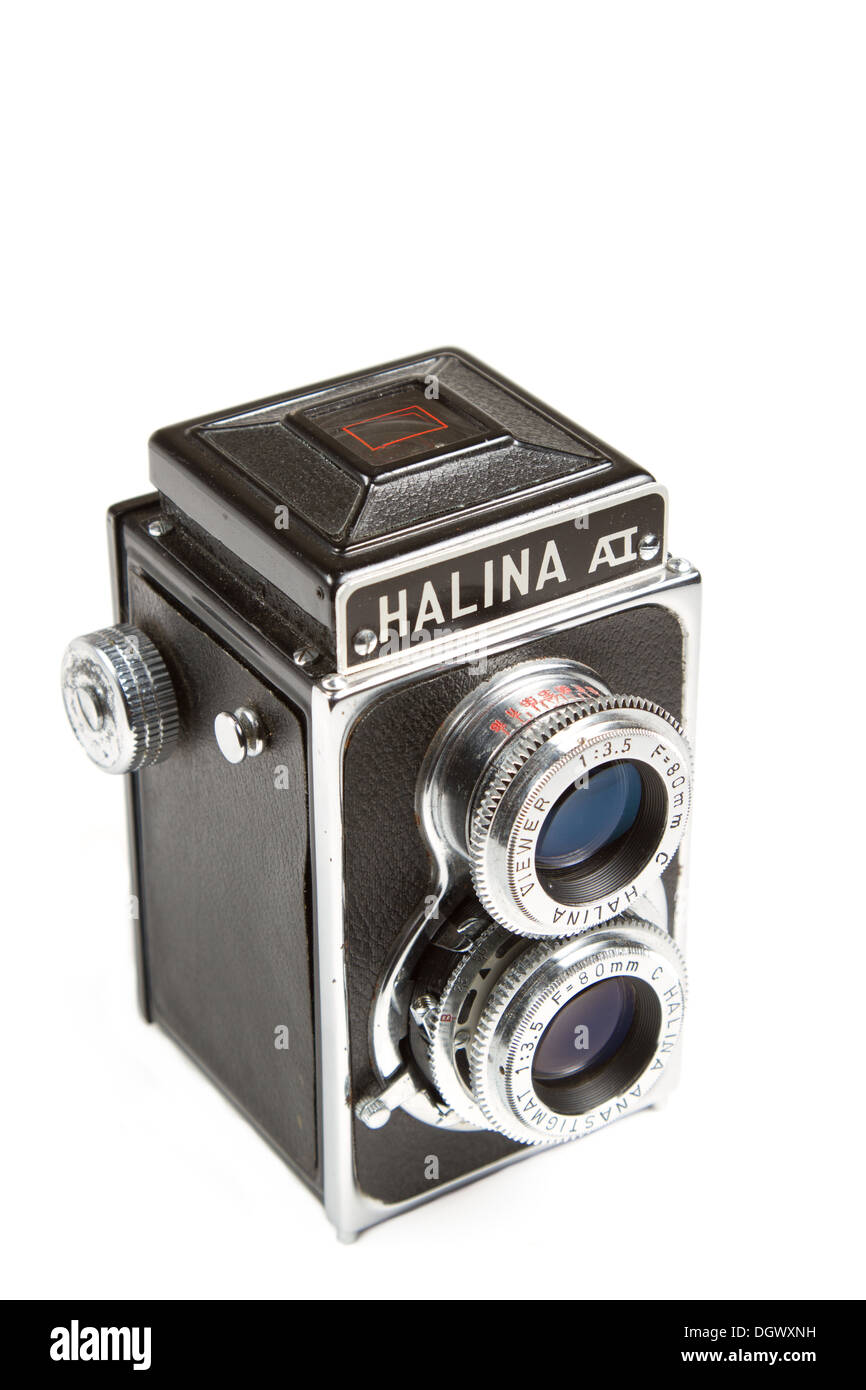Halina AI Twin Lens Reflex Camera Stock Photo - Alamy