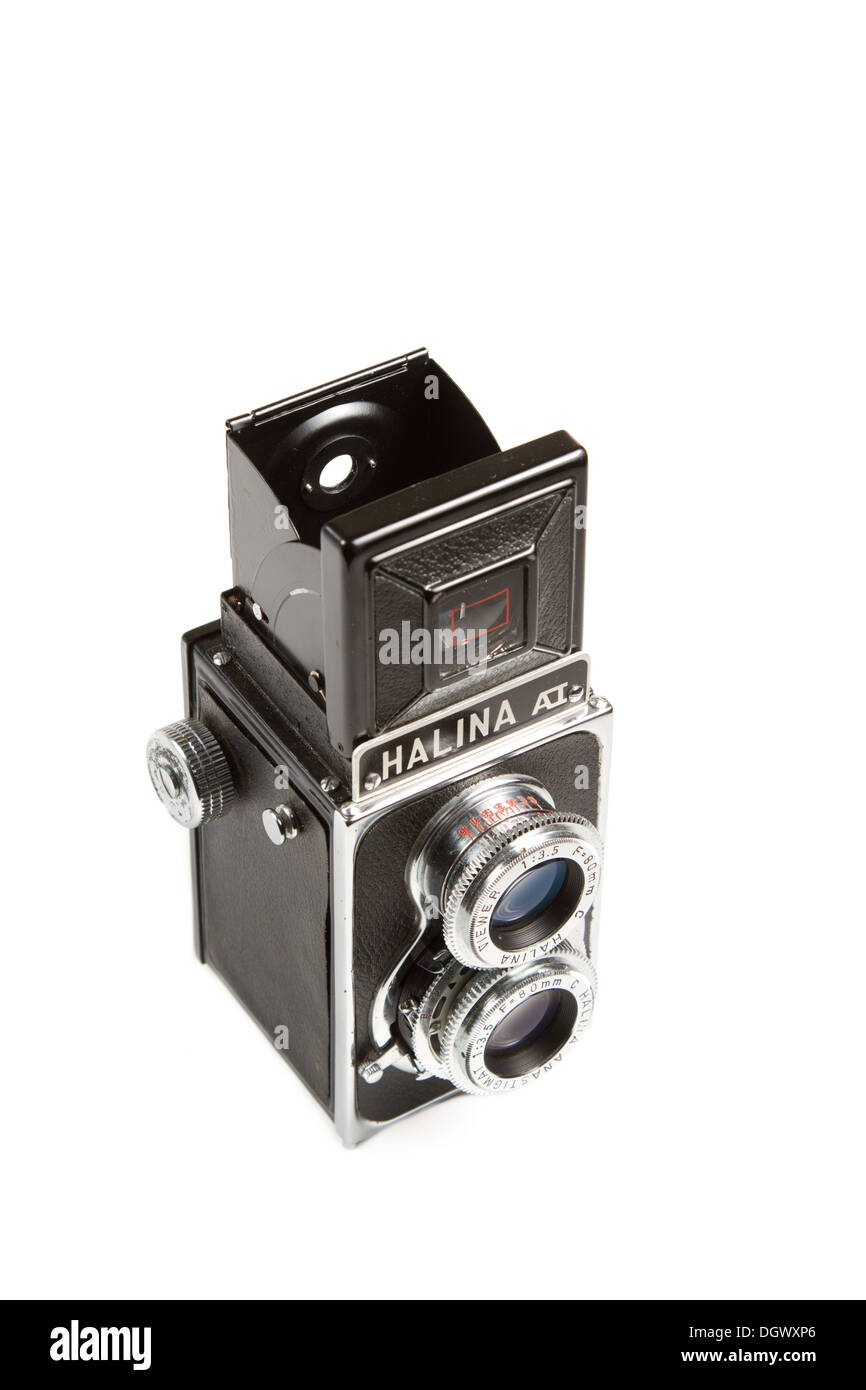 Halina AI Twin Lens Reflex Camera Stock Photo - Alamy