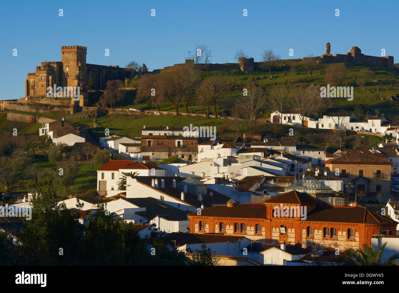 Aracena, Castle at Dawn, Sierra de Aracena Y Picos de Aroche Natural ...