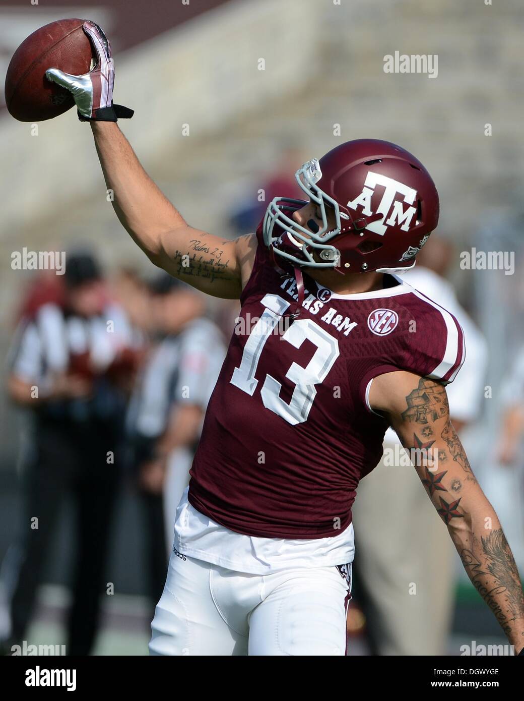 Oct 26, 2013. Mike Evans #13 of the Texas A&M Aggies in action vs the ...