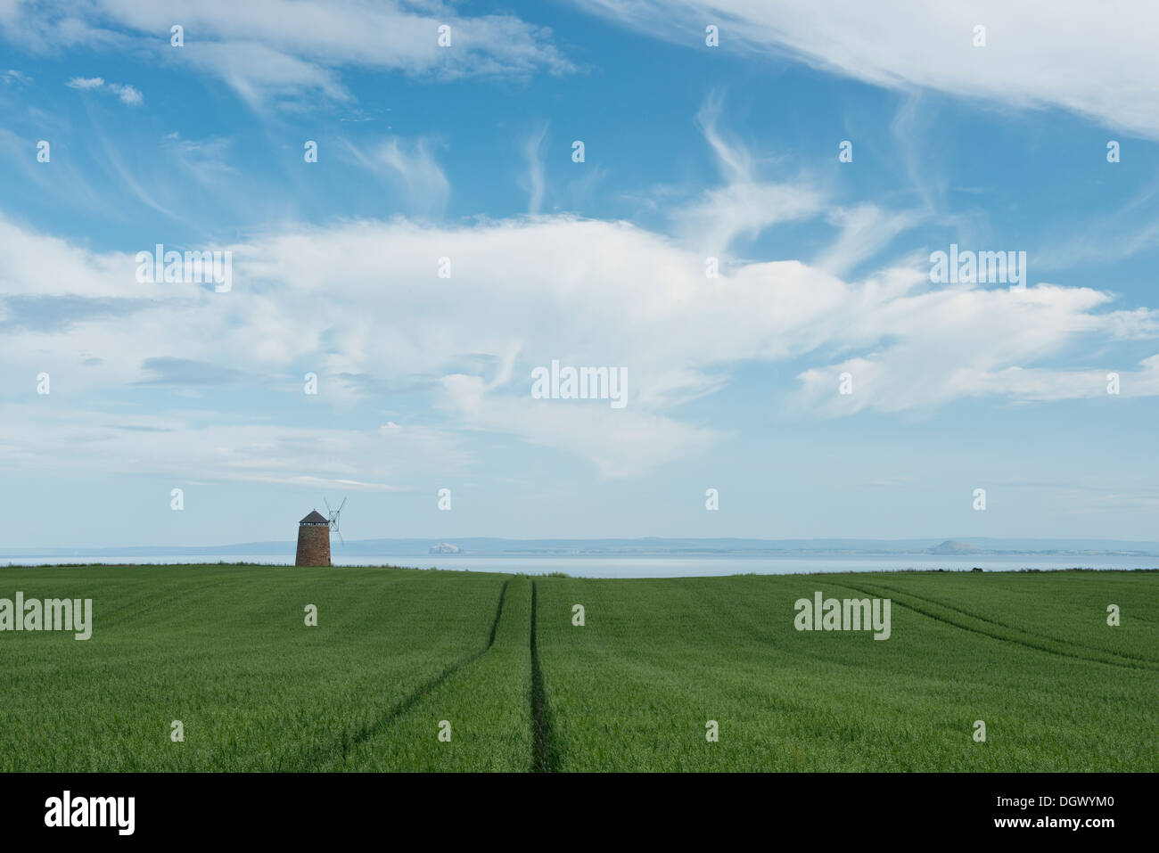 Windmill and clouds at St Monans, Fife, Scotland Stock Photo - Alamy