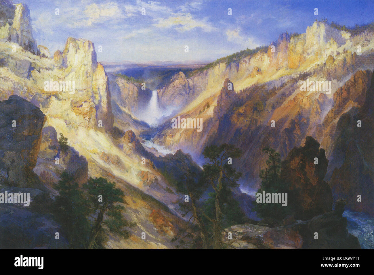 Grand Canyon of the Yellowstone - by Thomas Moran, 1872 Stock Photo - Alamy