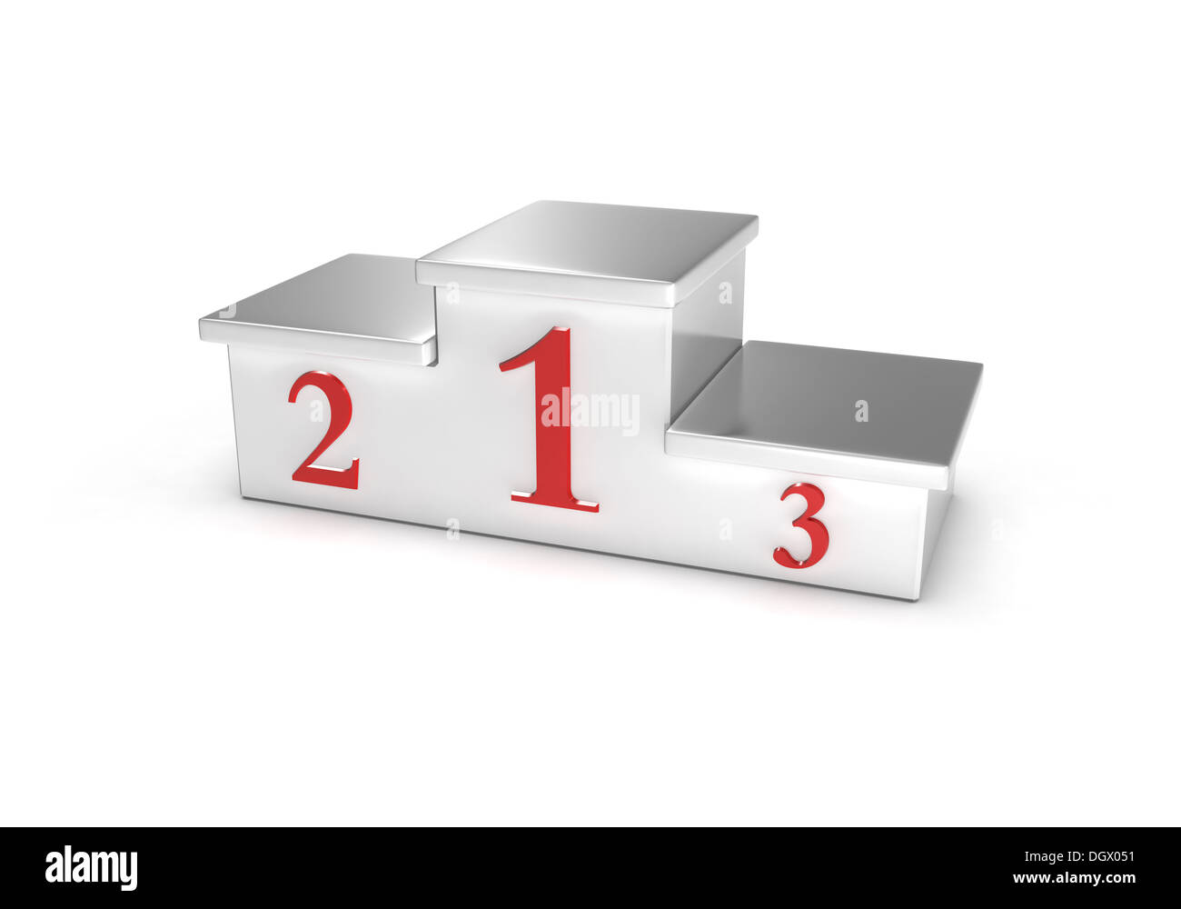 A winner pedestal with white panels rear view Stock Photo - Alamy