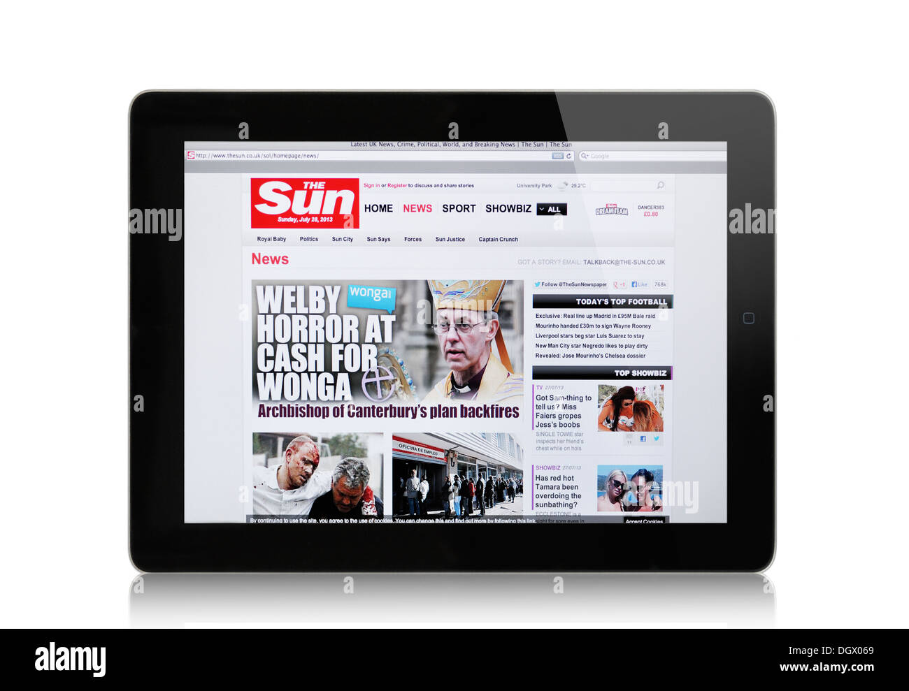 The sun online newspaper hi-res stock photography and images - Alamy