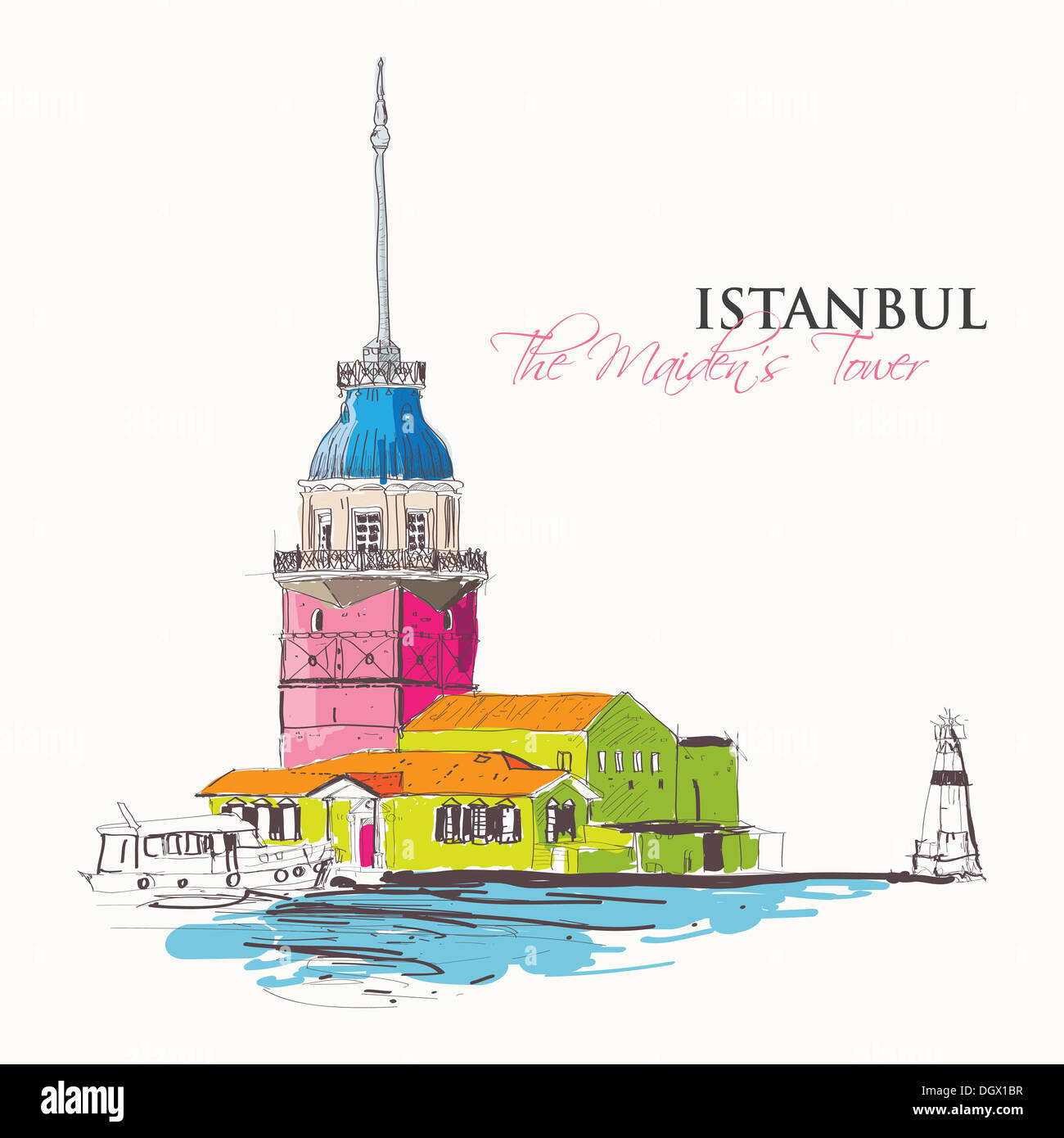 Istanbul drawing hi-res stock photography and images - Alamy