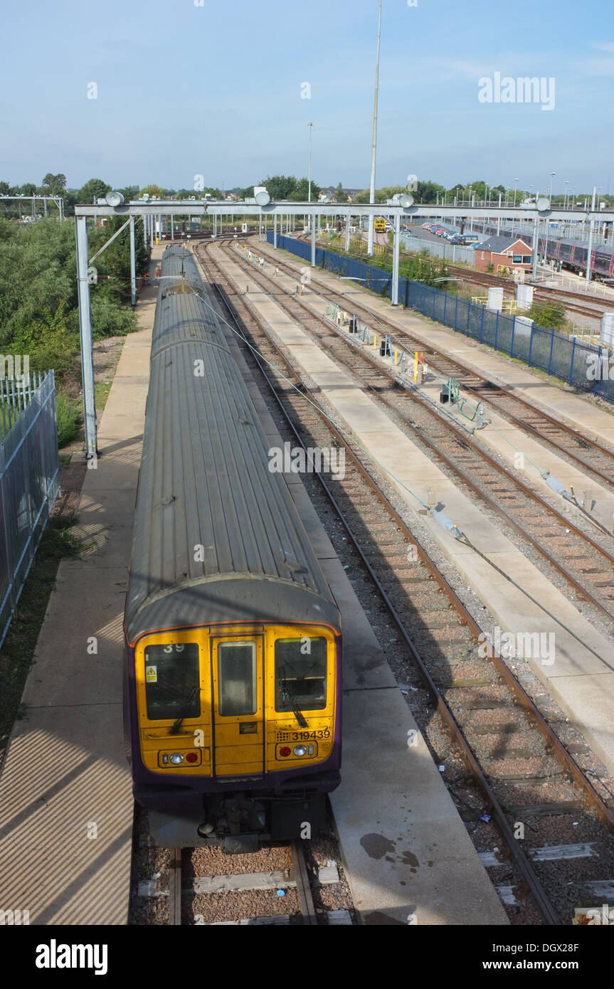 First Capital Connect train parked at a depot in Bedford Stock Photo ...