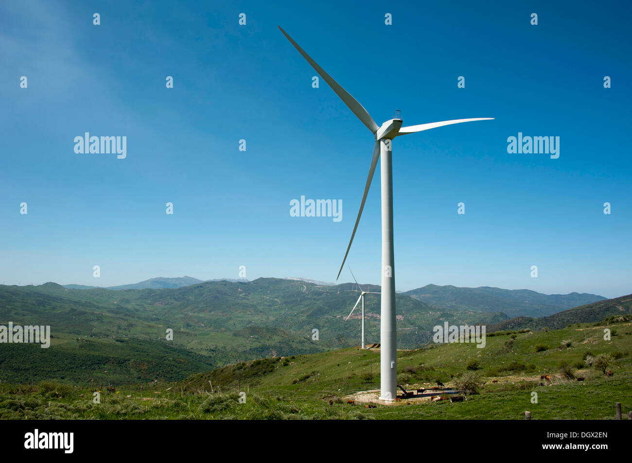 Wind turbines, Mistretta, Sicily, Italy, Europe Stock Photo - Alamy