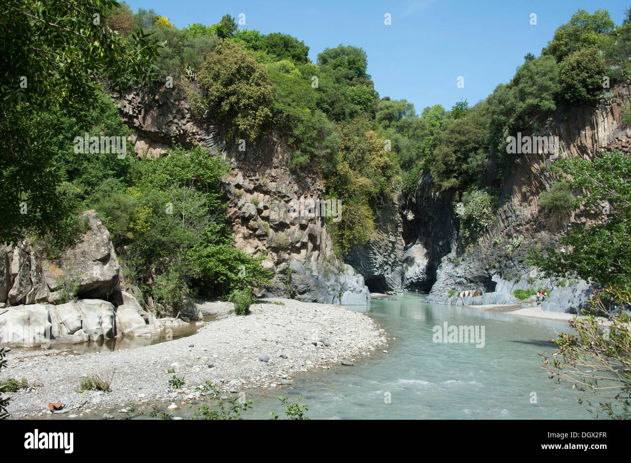 Gole dell'Alcantara, Gole di Larderia, Alcantara Gorge, river, Sicily ...