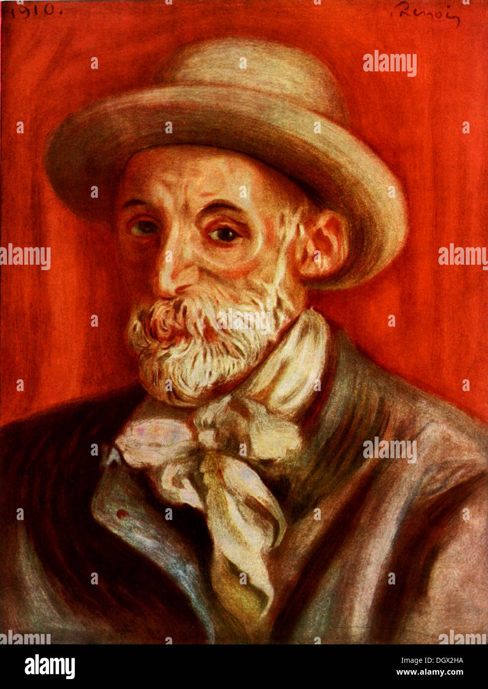 Self-portrait - by Pierre-Auguste Renoir, 1910 Stock Photo - Alamy