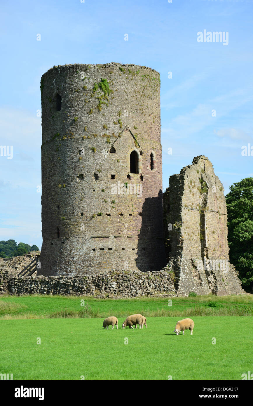 13th century Tretower Castle, Tretower, Brecon Beacons National Park ...