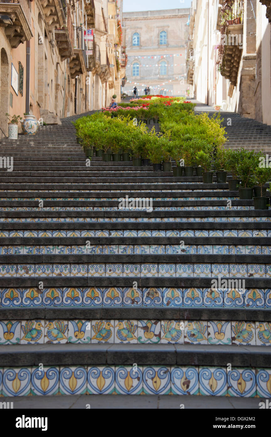 Stairs of Santa Maria del Monte with ceramic tiles, Caltagirone ...
