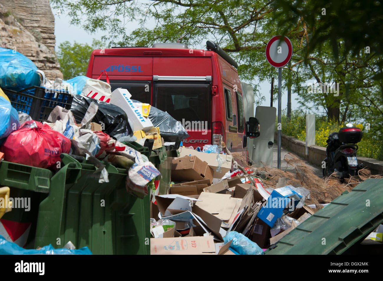 Garbage, Enna, Sicily, Italy, Europe Stock Photo - Alamy