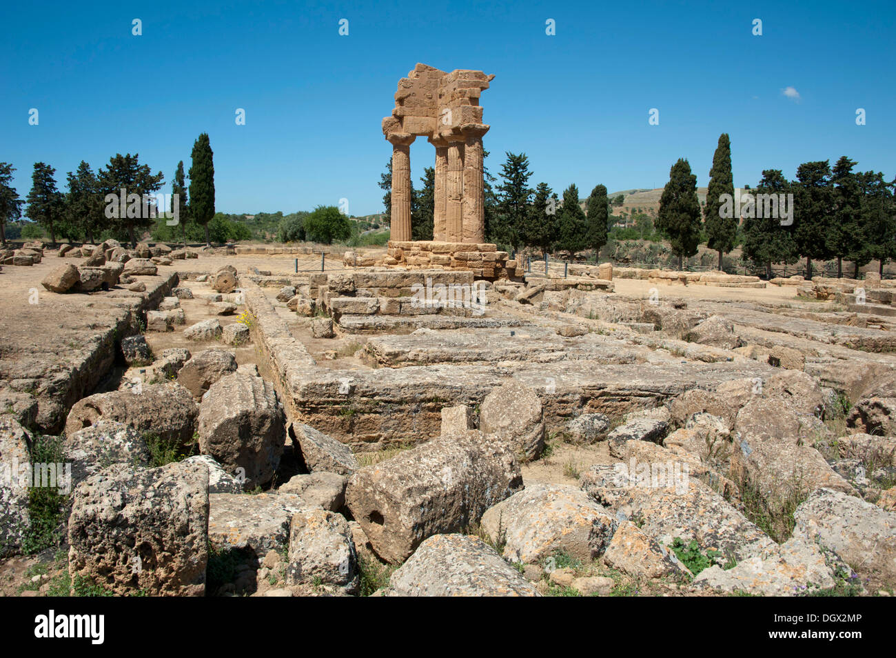 Temple of Castor and Pollux, Valley of the Temples, Agrigento, Sicily ...