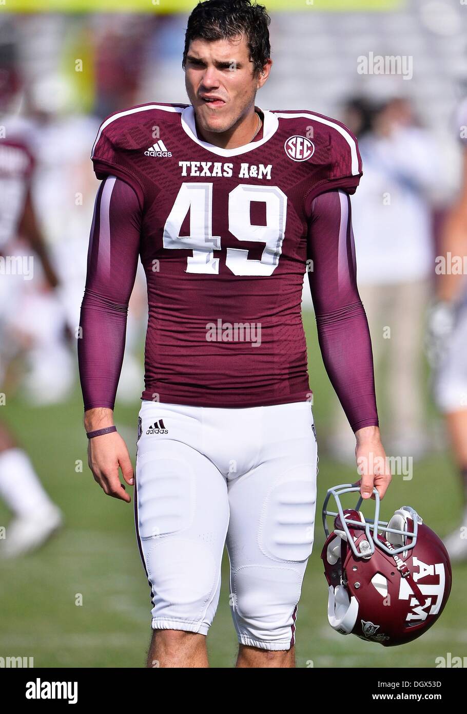 College Station, TX, USA. 26th Oct, 2013. Texas A&M punter kicker Josh ...