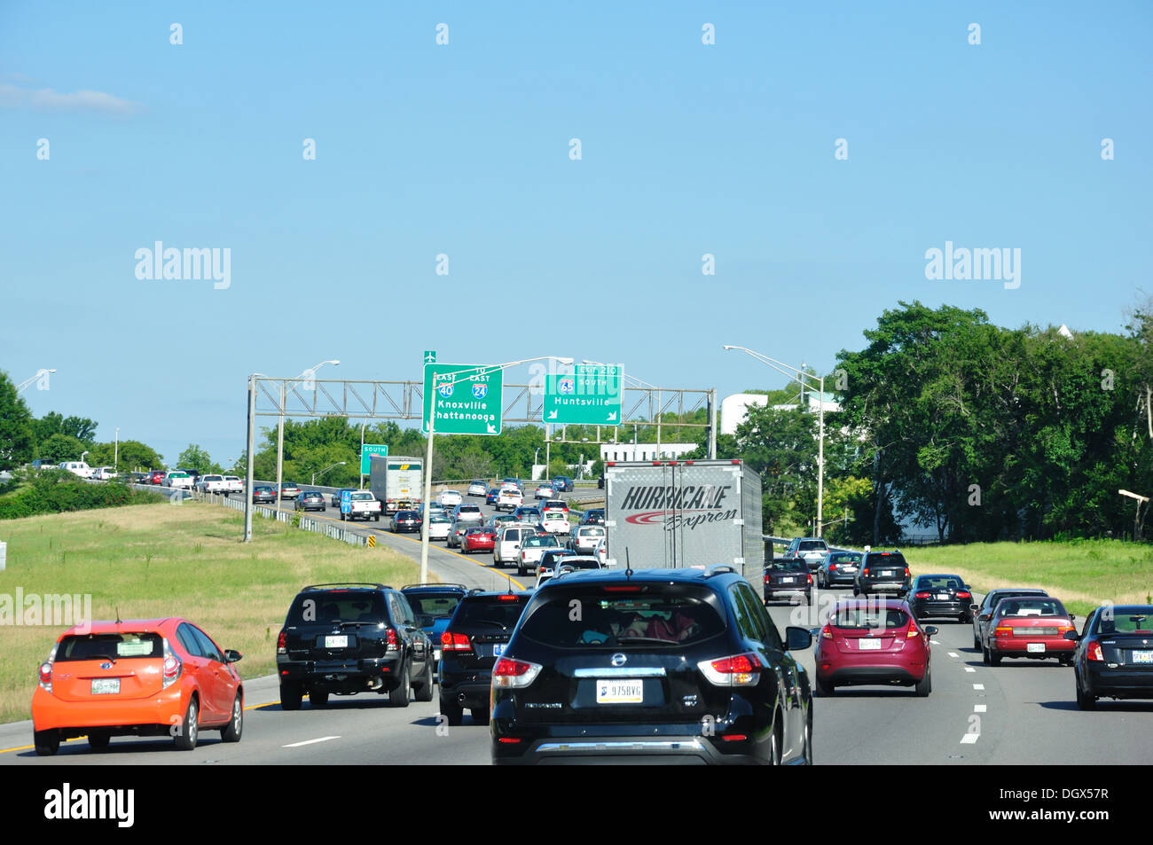 Traffic rush hour highway road freeway nashville hi-res stock ...
