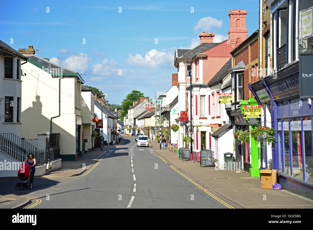 Bridge Street, Usk, Monmouthshire, Wales (Cymru), United Kingdom Stock Photo - Alamy