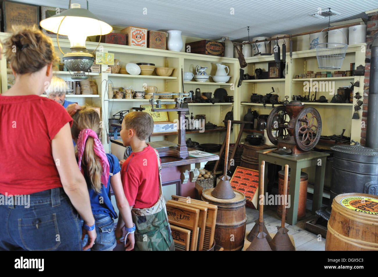 Hardware store museum at Mystic Seaport, Connecticut, USA Stock Photo ...