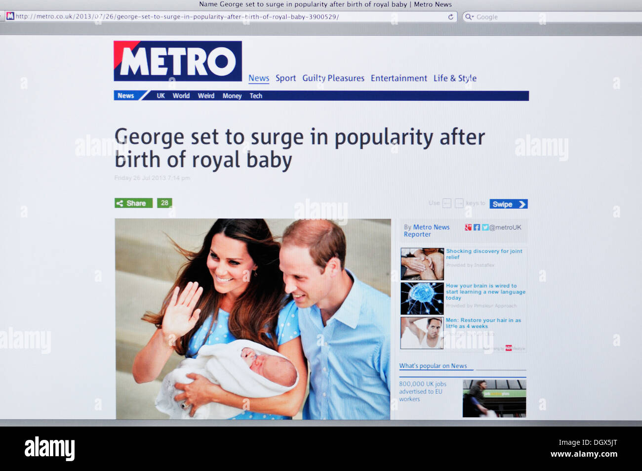 METRO website on computer screen Stock Photo - Alamy