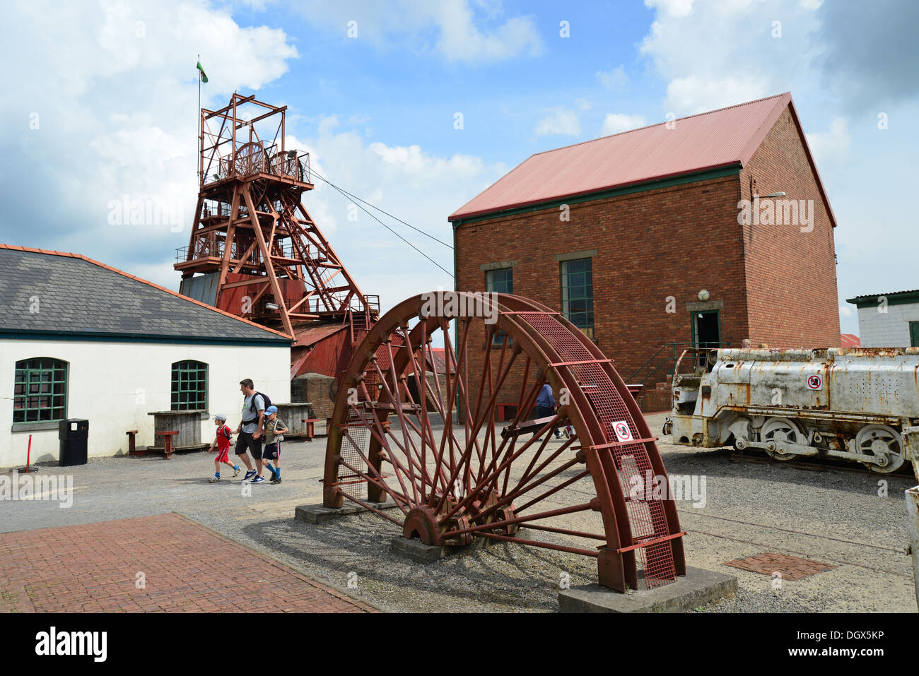 Pit head tower at Big Pit: National Coal Museum, Blaenavon, Torfaen ...