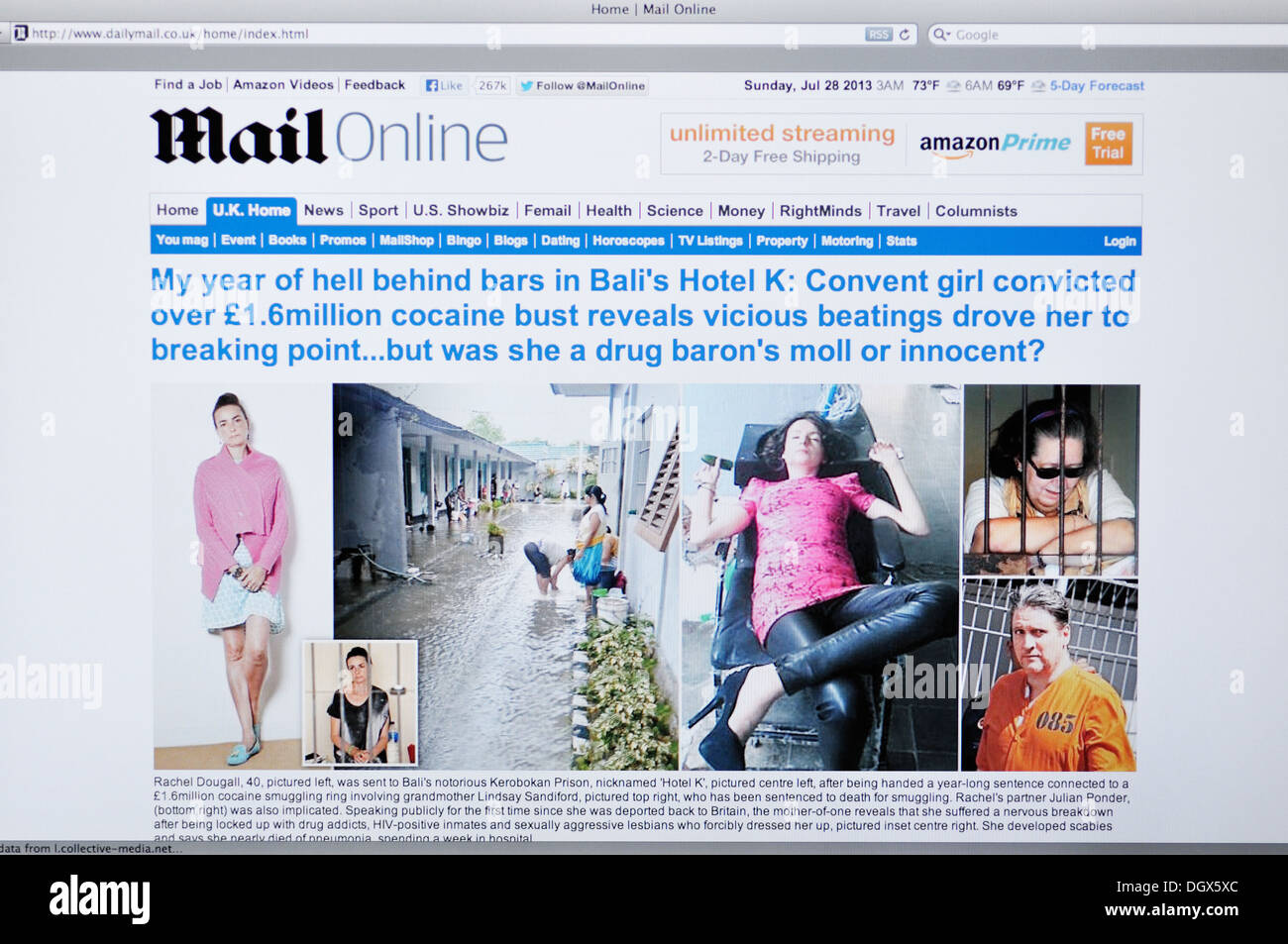 Mail Online website on computer screen Stock Photo - Alamy