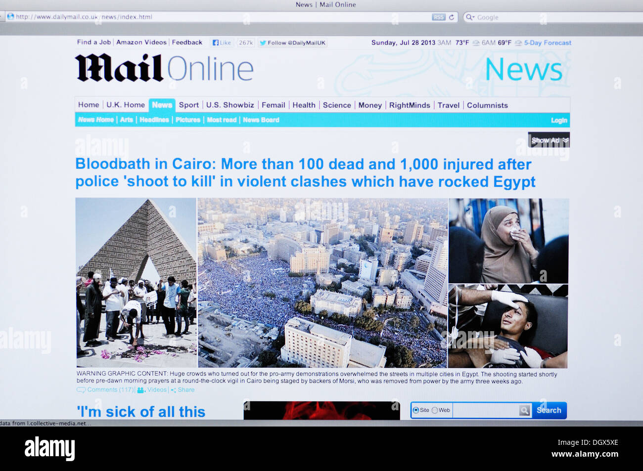 Mail Online website on computer screen Stock Photo - Alamy