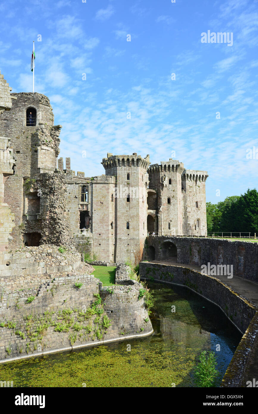 15th century Raglan Castle, Raglan, Monmouthshire, Wales, United ...