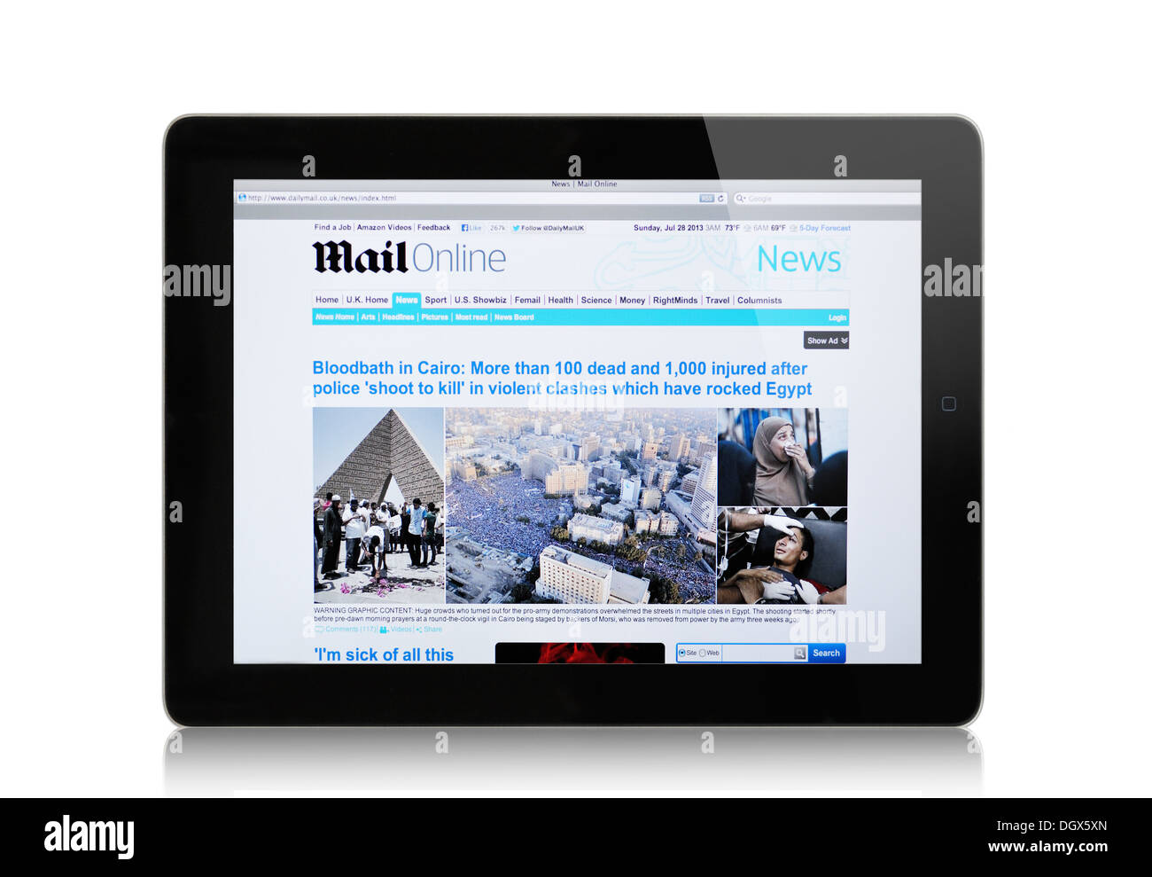 Daily mail tablet hi-res stock photography and images - Alamy