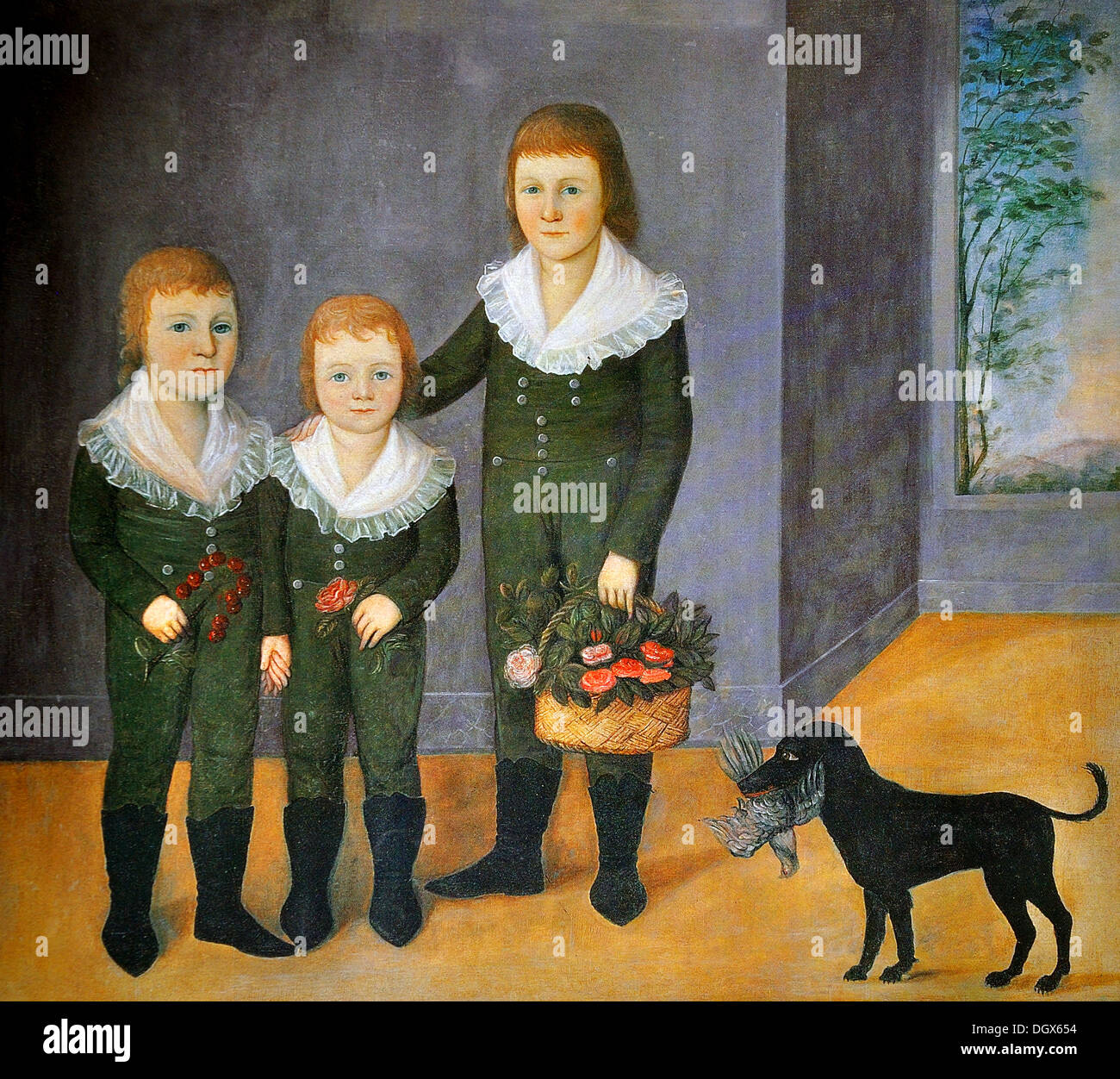 The Westwood Children - by Joshua Johnson, 1807 Stock Photo - Alamy