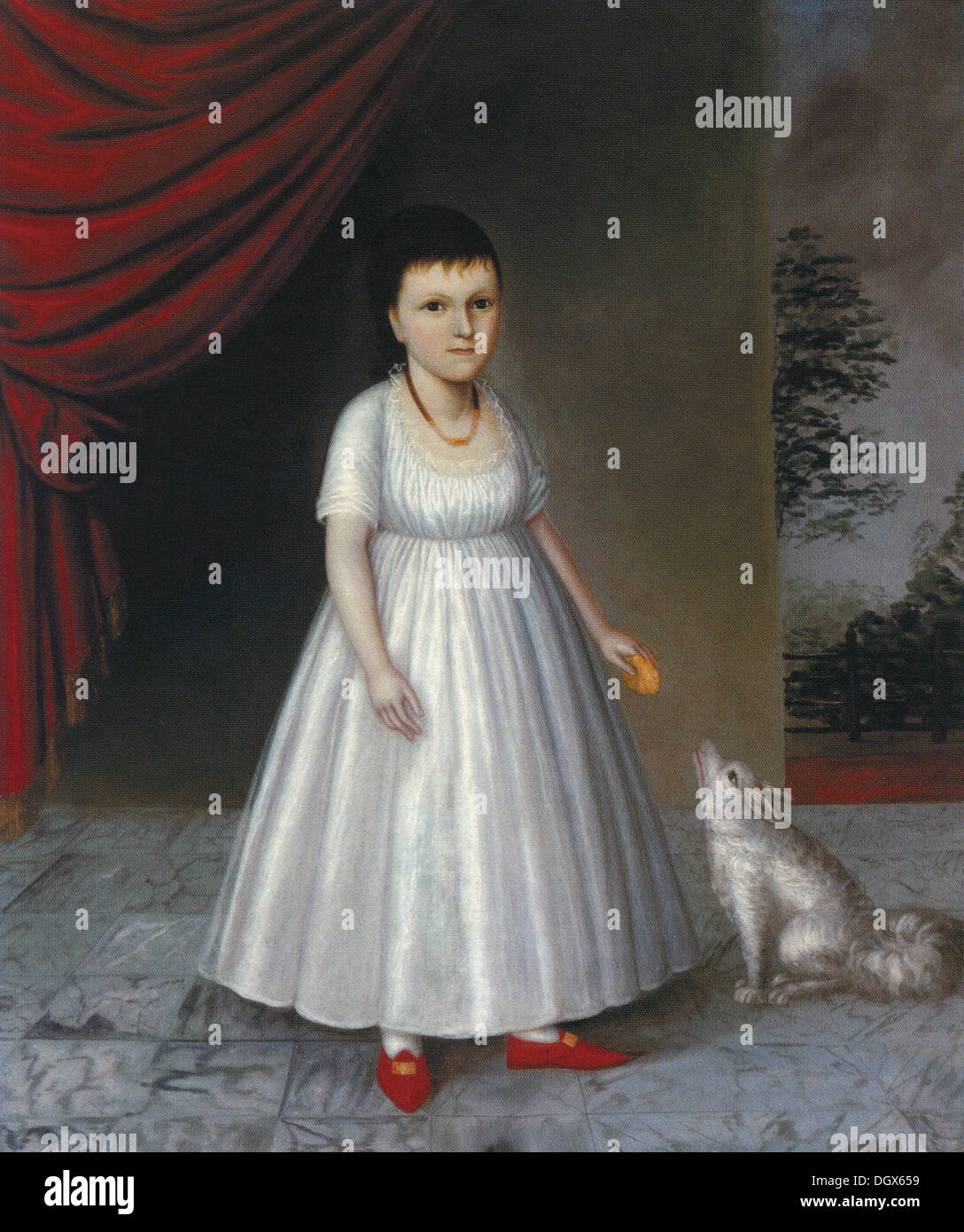 Letitia Grace McCurdy - by Joshua Johnson, 1802 Stock Photo - Alamy