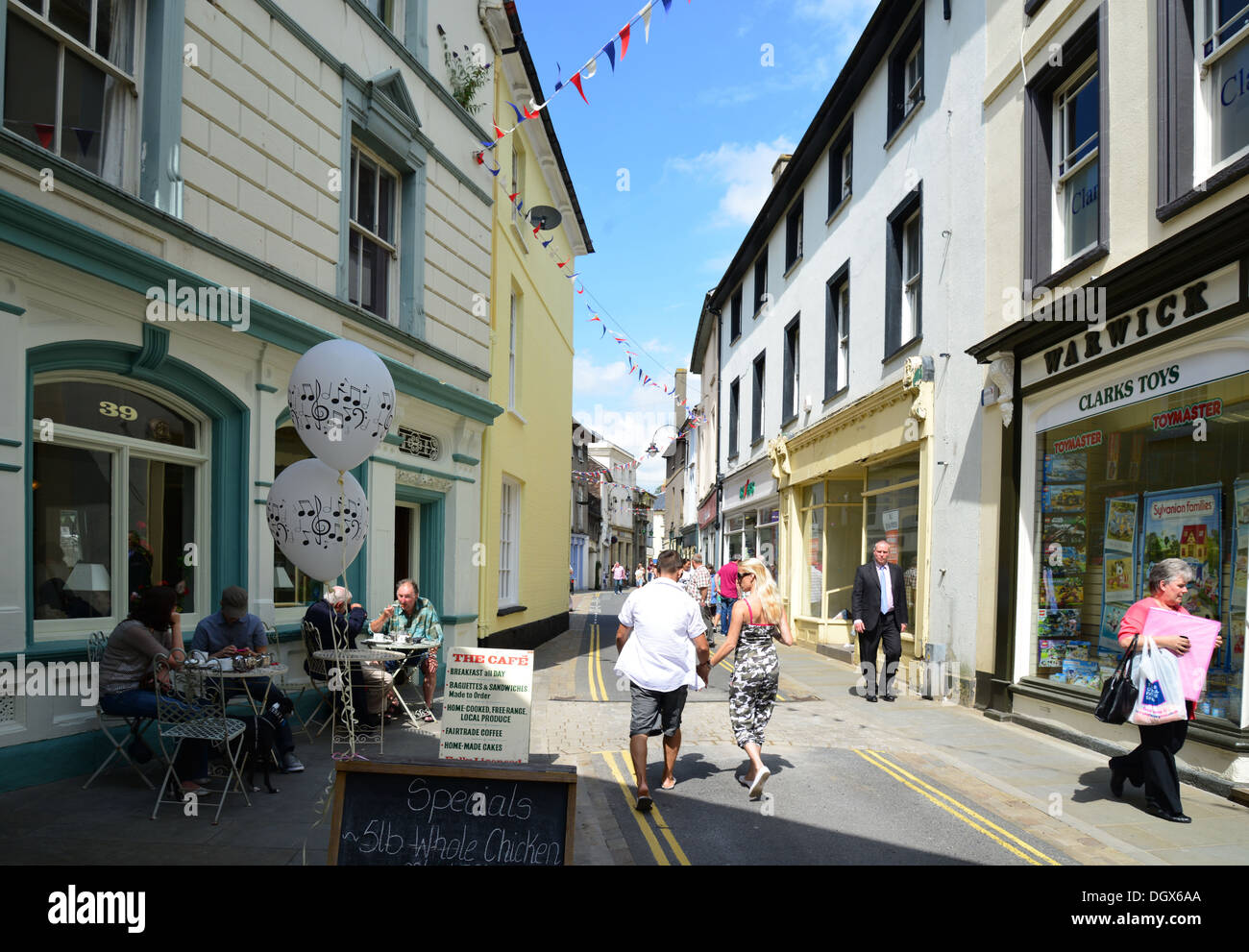 High Street, Brecon, Brecon Beacons National Park, Powys, Wales, United ...