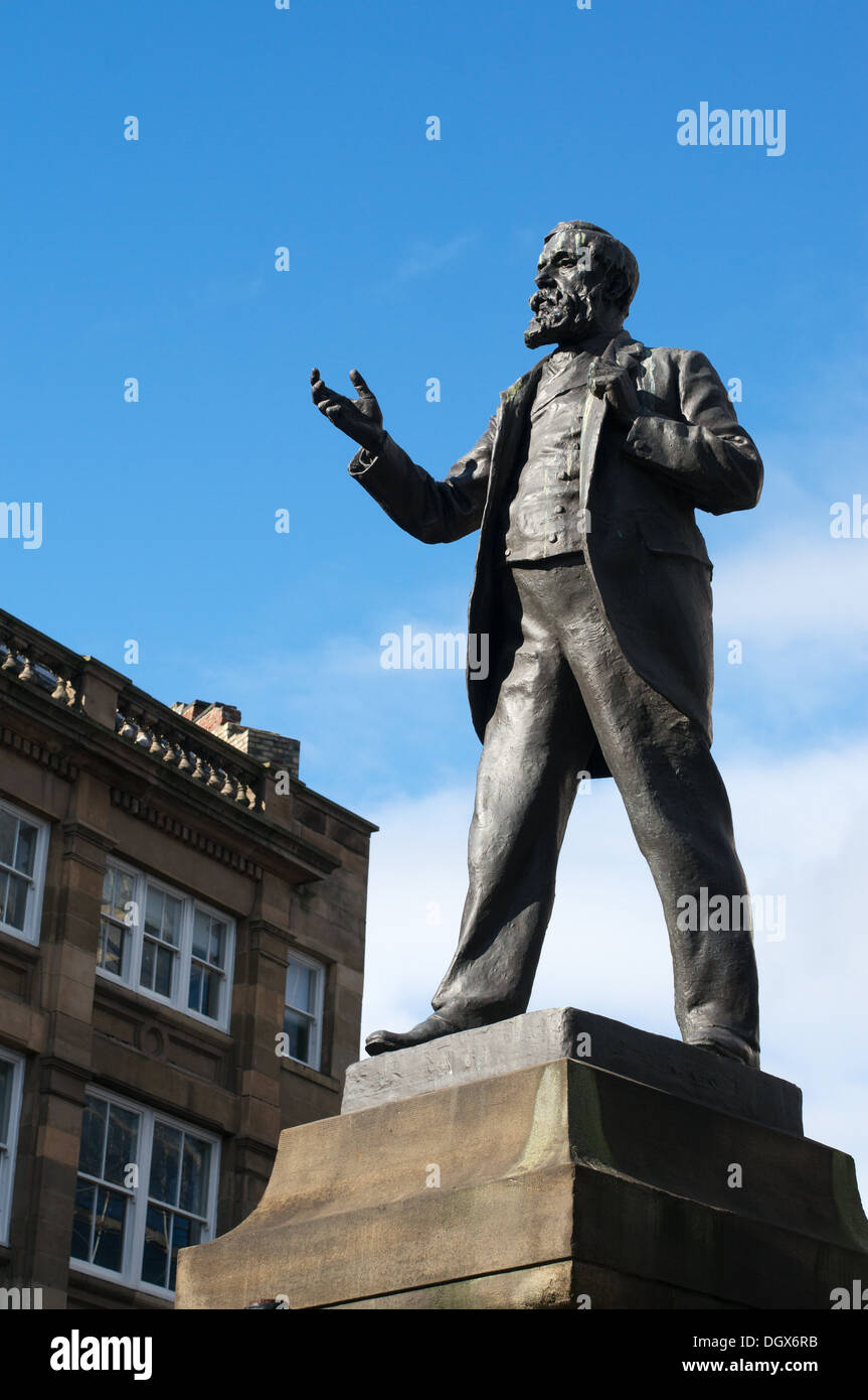 Bronze sculpture of Joseph Cowen, Newcastle north east England UK Stock ...