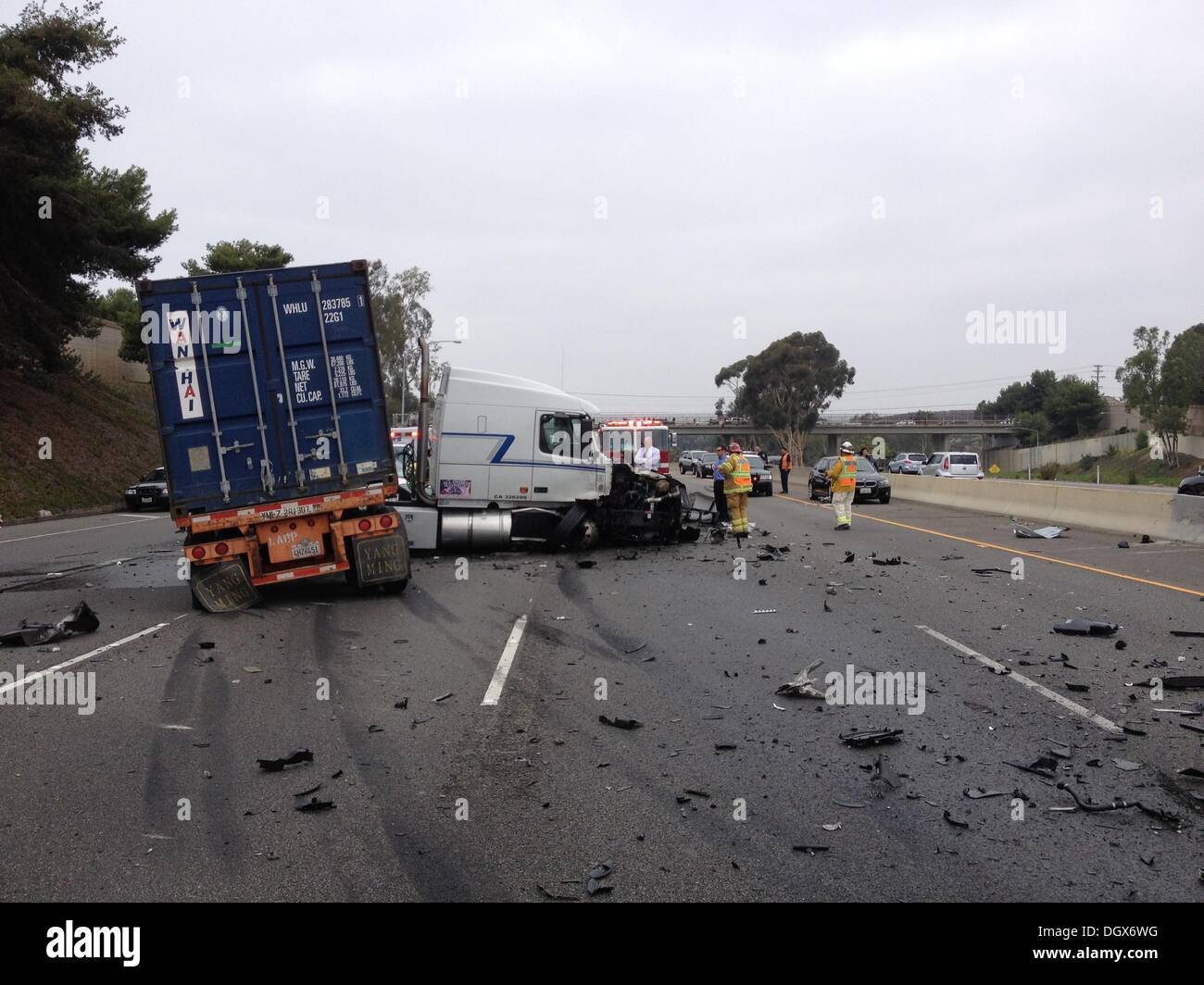 Dana Point, California, USA. 24th Oct, 2013. The aftermath of a multi ...
