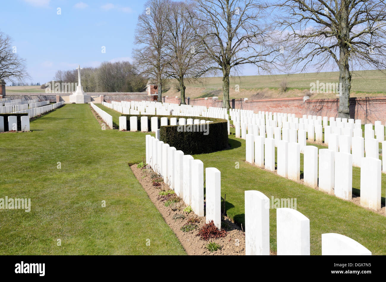 Ancre British Cemetery where 2540 Commonwealth casualties of the First ...