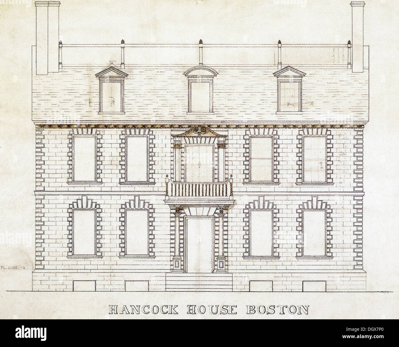 Historic house plan, USA, 1863 Stock Photo - Alamy