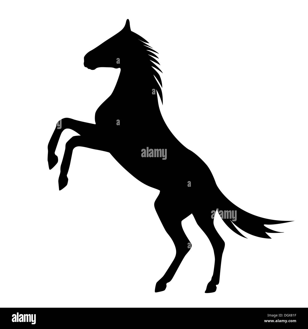 Rearing Mustang Silhouette