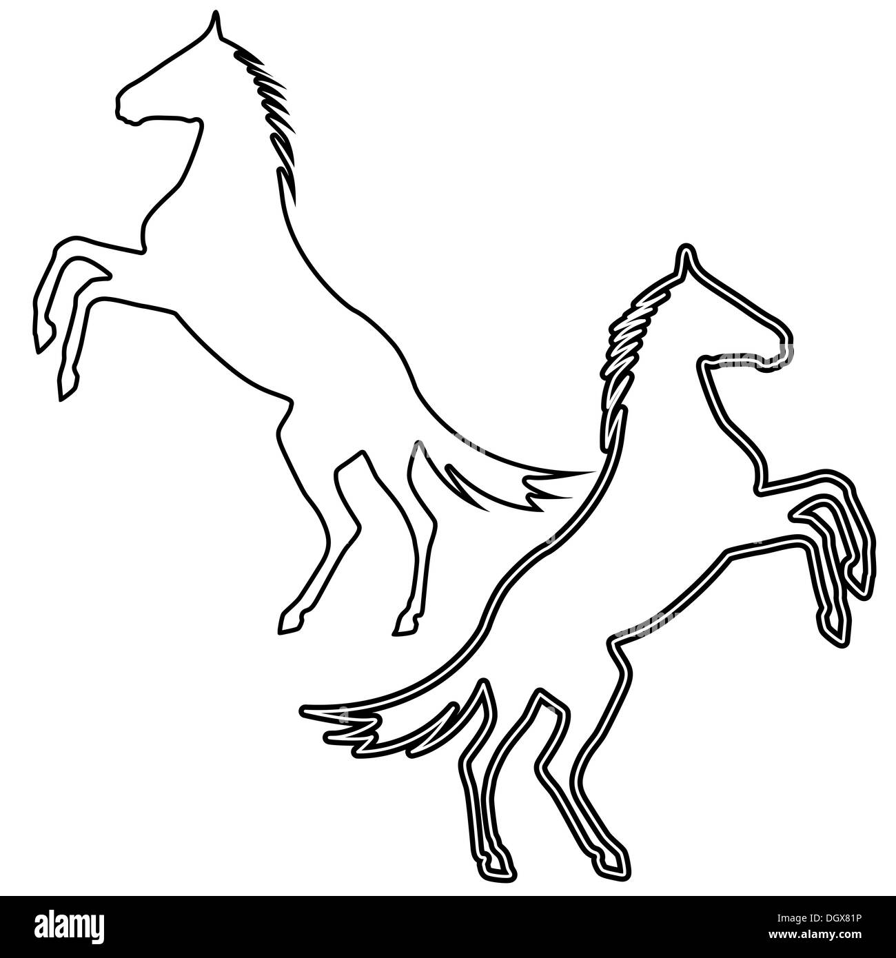 Horse Rearing Outline