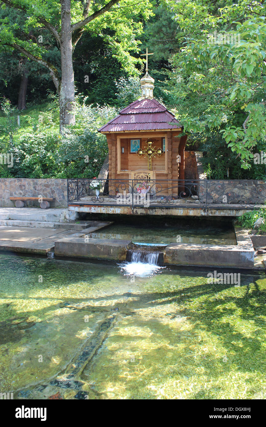 very cold source with pure and healing water near Lvov Stock Photo - Alamy