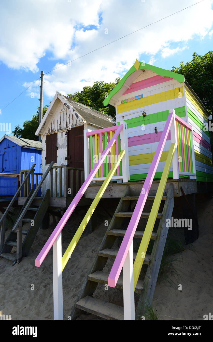Colourful beach huts on Wells-next-the-Sea Beach, Wells-next-the-Sea ...